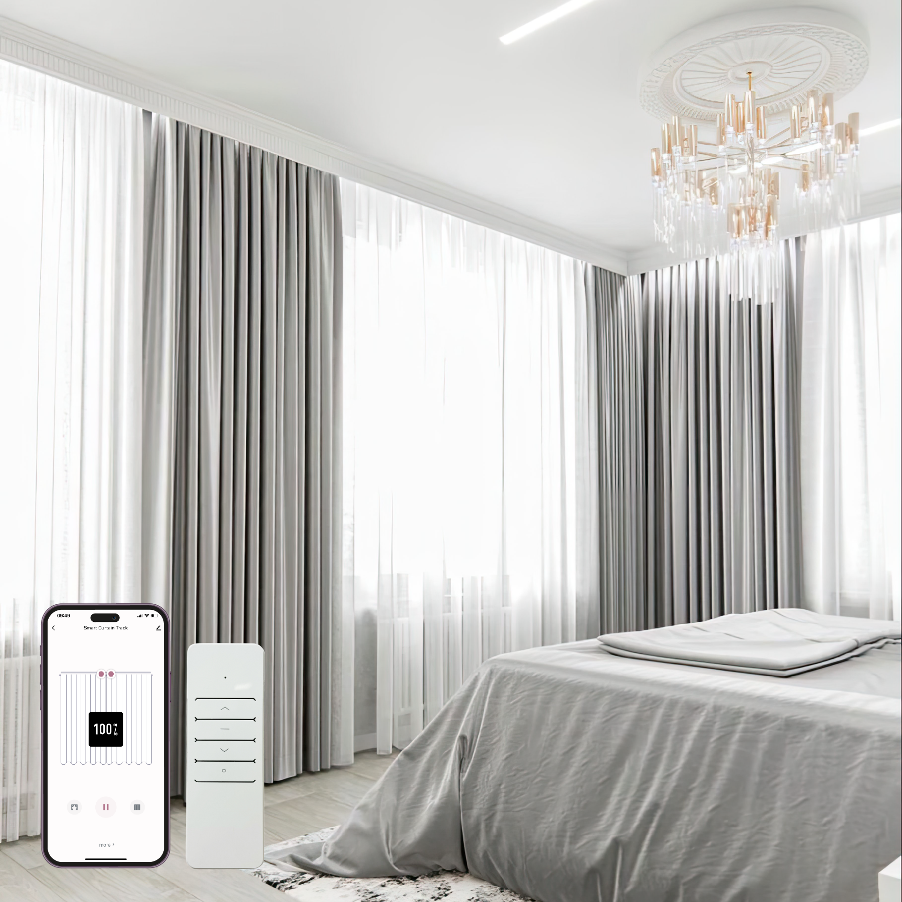 Osprey Smart Curtain Track | Osprey Motorized Curtains with Remote | A ...